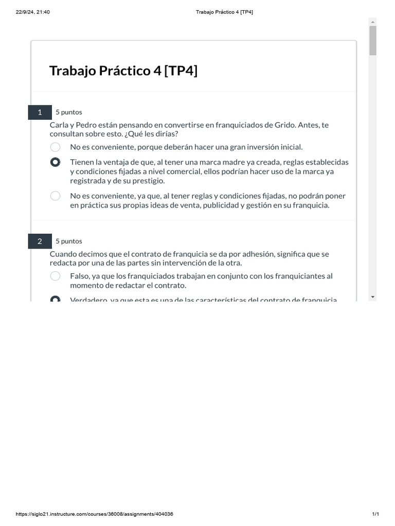 (TP4) Marco Legal Internacional 85% | PDF