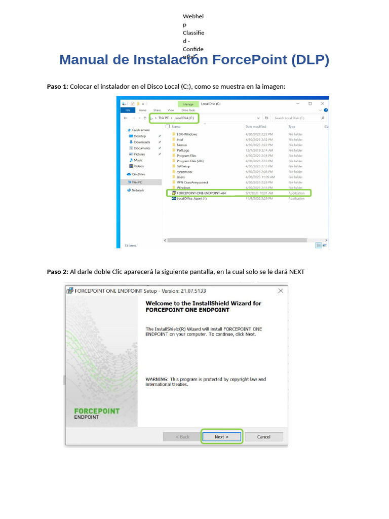 Instalación de ForcePoint DLP paso a paso | PDF | Software | Software ...
