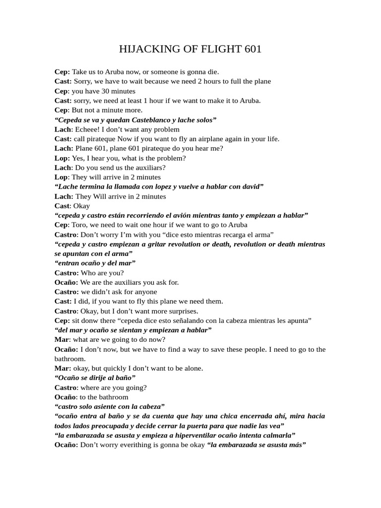 HIJACKING OF FLIGHT 601 | PDF