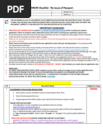 Adult Passport Re-Issue Document Checklist | PDF | Notary Public | Passport