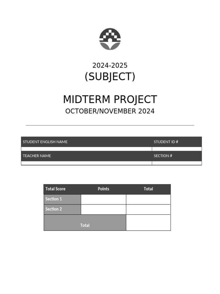 Cover Page Midterm | PDF