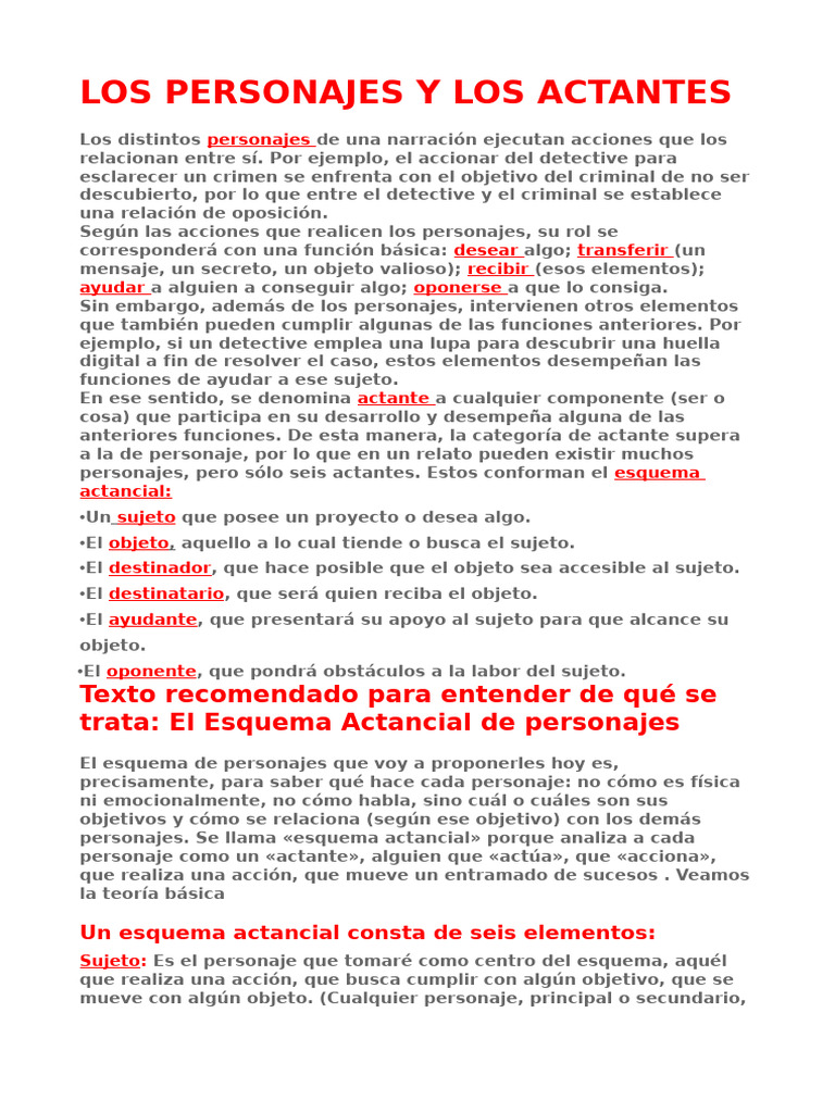 El Esquema Actancial | PDF | Filosofía | Ciencia y matemáticas