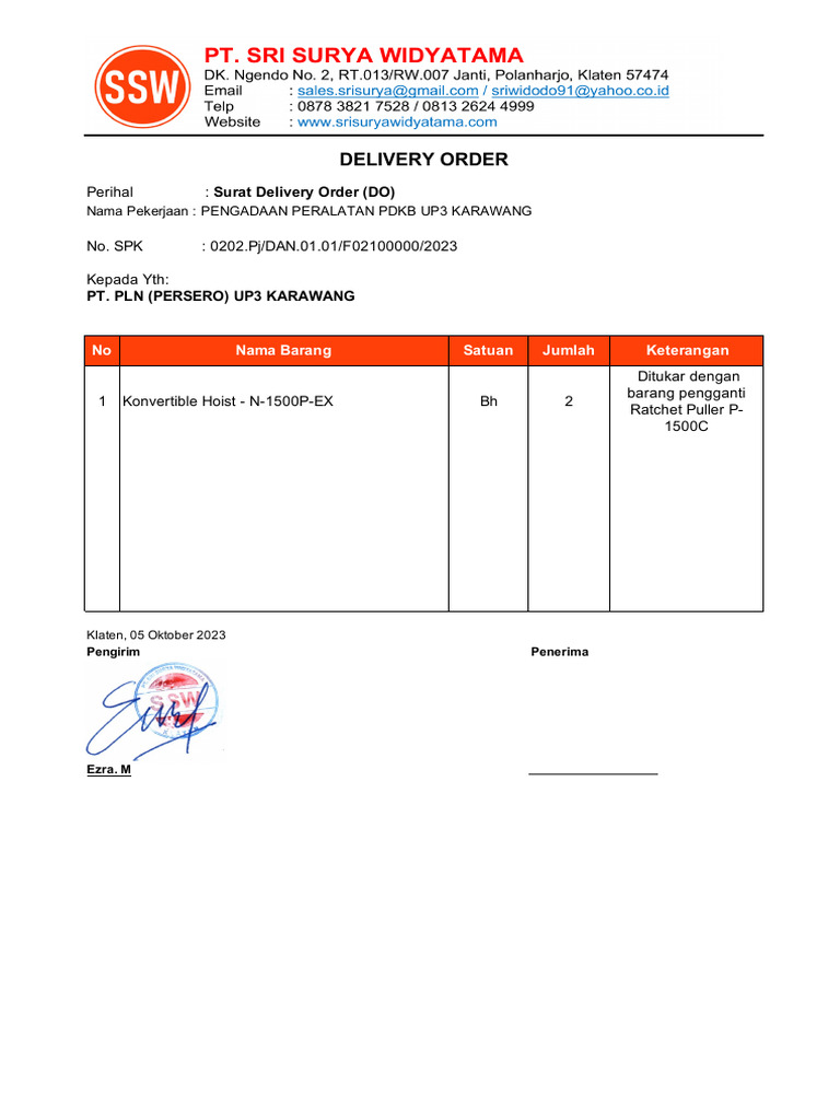 Do Karawang Hoist Nagaki - SSW | PDF