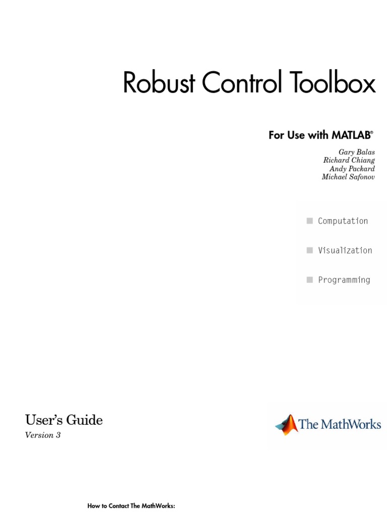 Robust Control Toolbox | PDF | Control Theory | Applied Mathematics