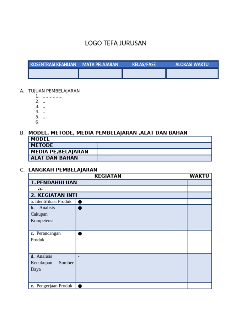 Tamplate Modul Ajar Tefa | PDF | Seni