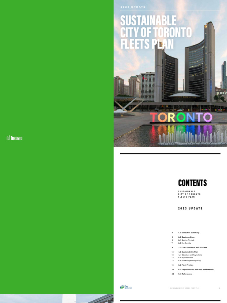 8f83 Sustainable City of Toronto Fleets Plan | PDF | Climate Change ...