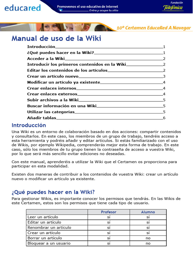 manual_de_uso_wiki | PDF | Wiki | Hipervínculo