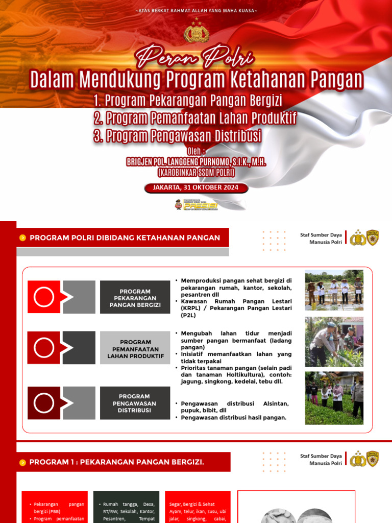 PERAN POLRI PROGRAM KETAHANAN PANGAN - KAROBINKAR SSDM - Rev 04 ...