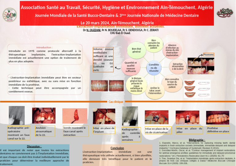 Poster Extraction-Implantation Immédiate | PDF | Spécialités médicales ...