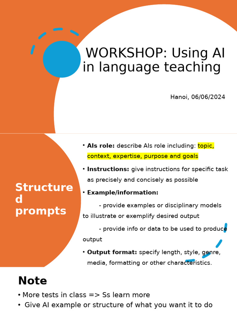 AI in Language Teaching Workshop | PDF | Career & Growth