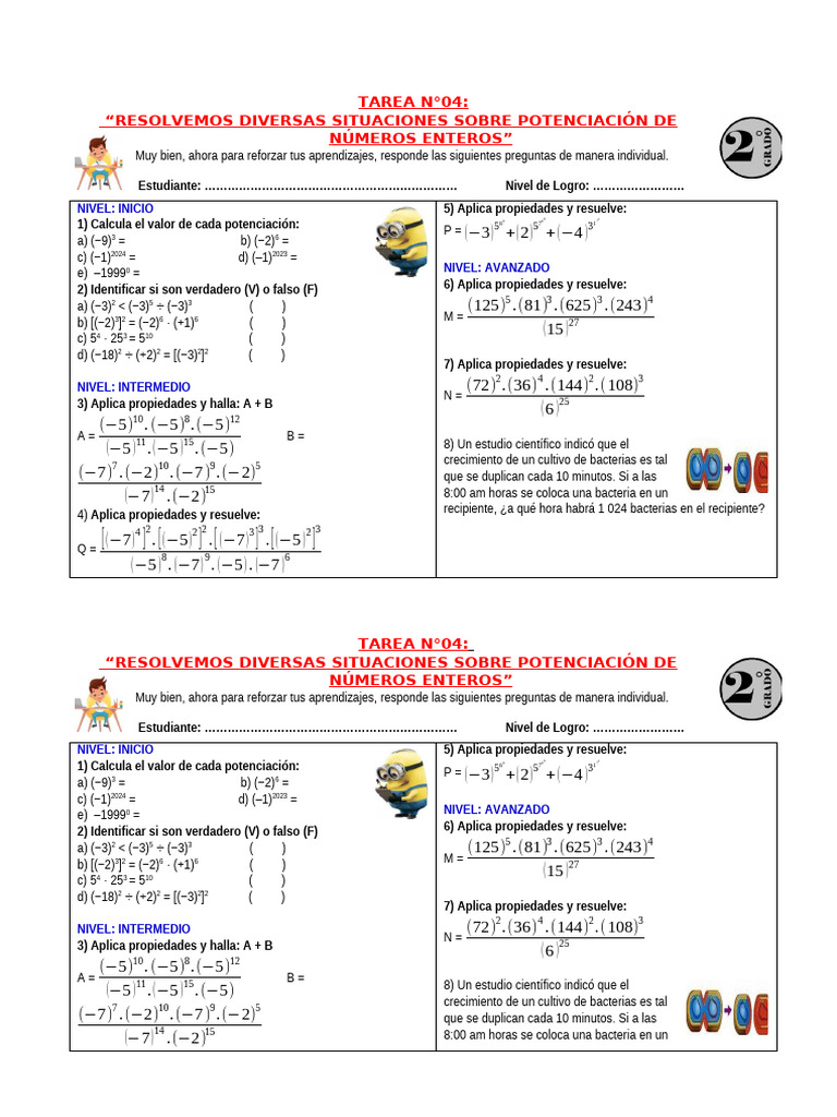 Tarea 4-2do-Ua1-2024 | PDF | Matemáticas