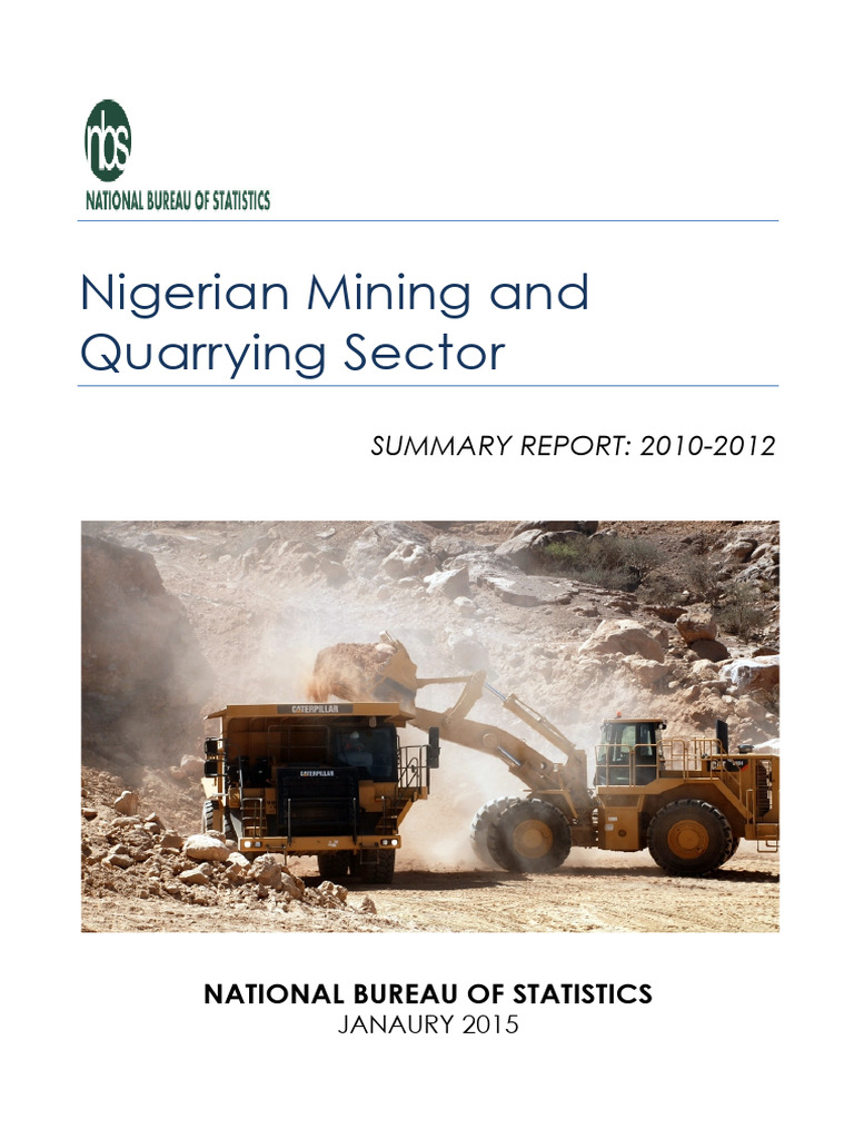 Nbs Mining and Quarrying Report 2010-12 | PDF | Mining | Nigeria