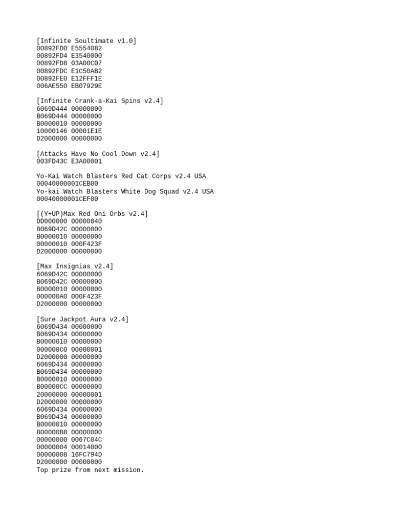 Yokai Watch Blasters Cheats | PDF | Japanese Games | Video Game Gameplay