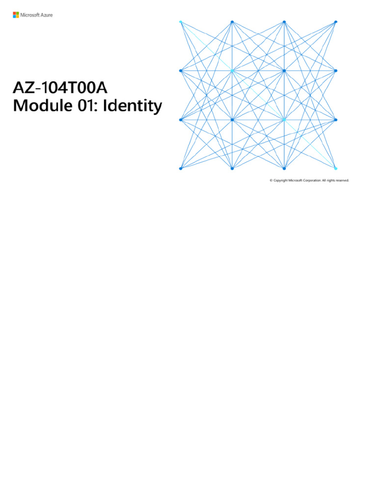 AZ-104T00A Module 01 Identity | PDF
