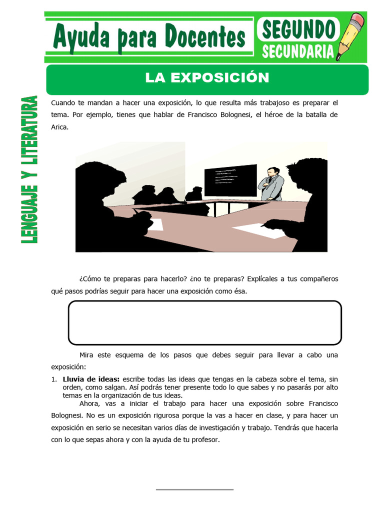 La Exposicion para Segundo de Secundaria | PDF | Crecimiento personal y ...