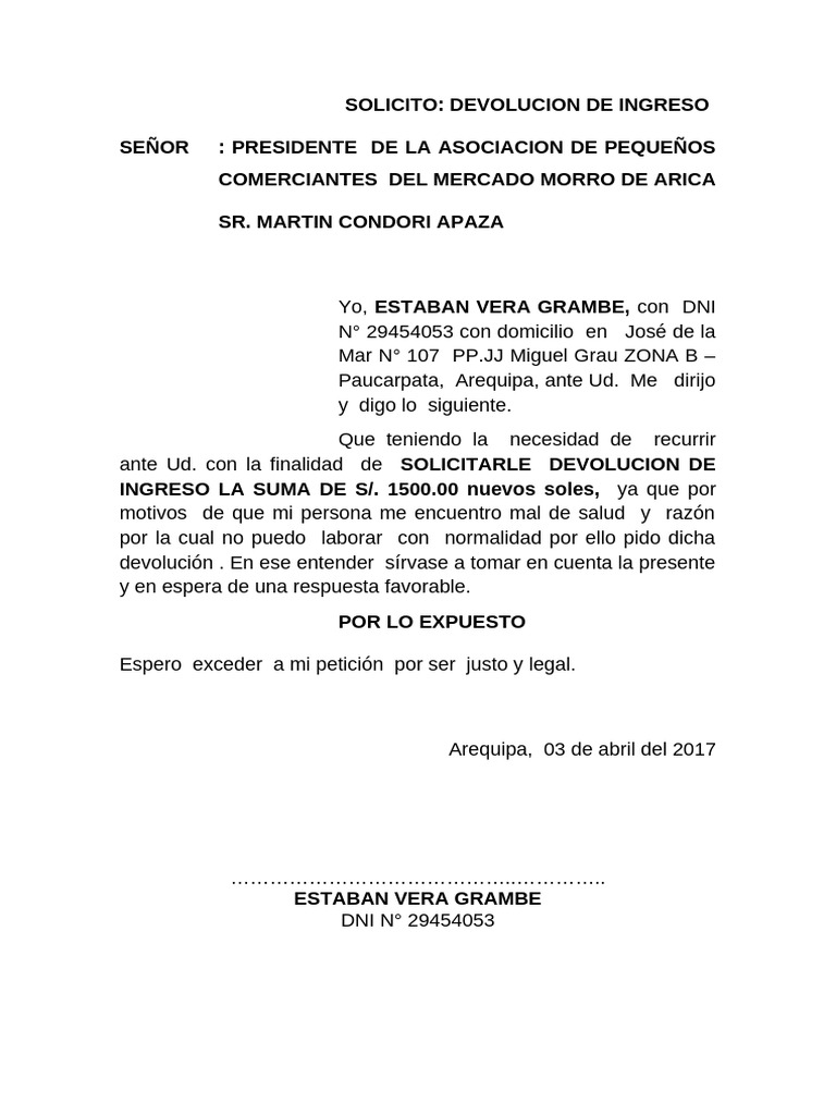 SOLICITO | PDF | Perú