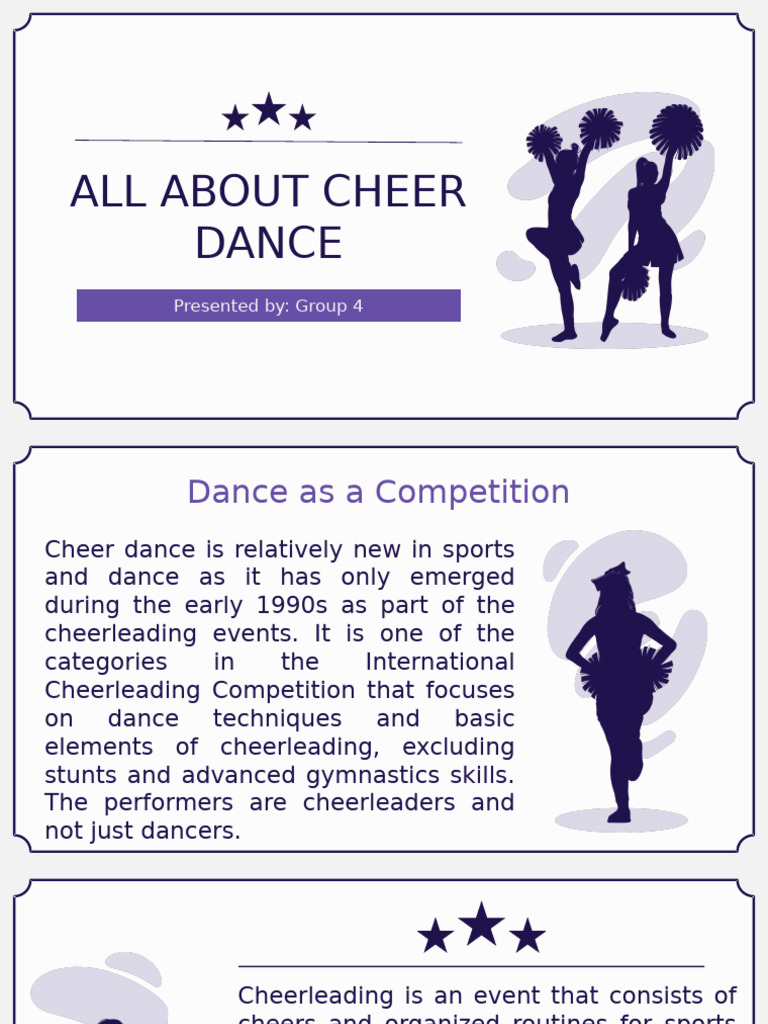 Cheer Dance - P.E. & Health 12 | PDF | Cheerleading | Dances