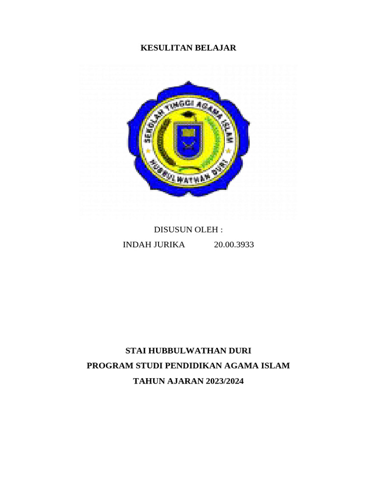 Kesulitan Belajar | PDF | Karier & Perkembangan