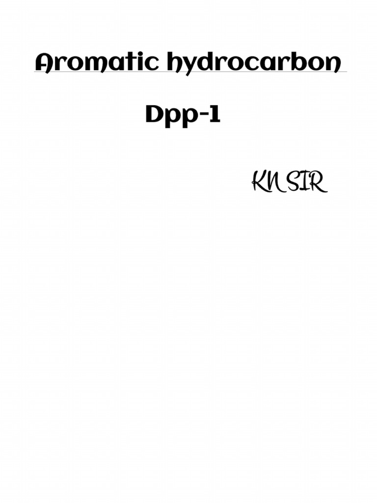 Aromatic Hydrocarbons Dpp1 | PDF