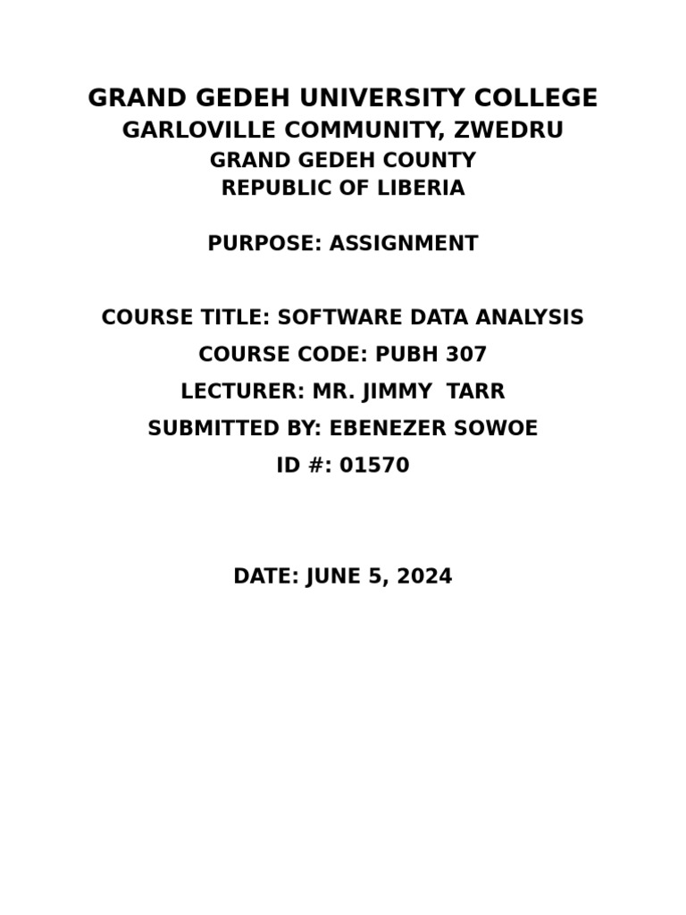 Software Data Analysis Assignment 1 | PDF | Business