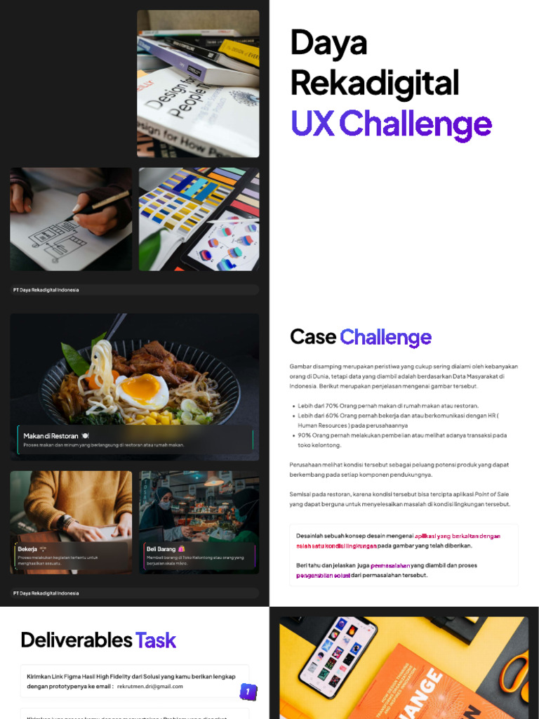 UX Challenge PT Daya Rekadigital | PDF