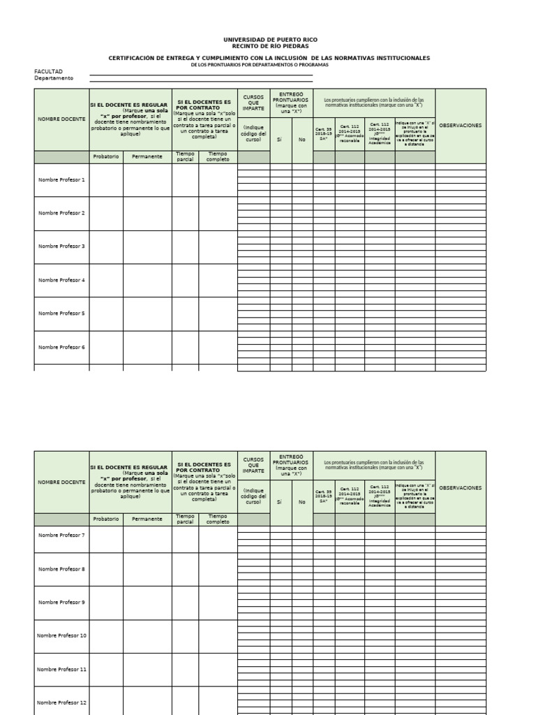 Anejo 1 Memo 01 Prontuarios Por Departamento Rev 17 Agosto 2020 Final 2 | PDF | Justicia ...