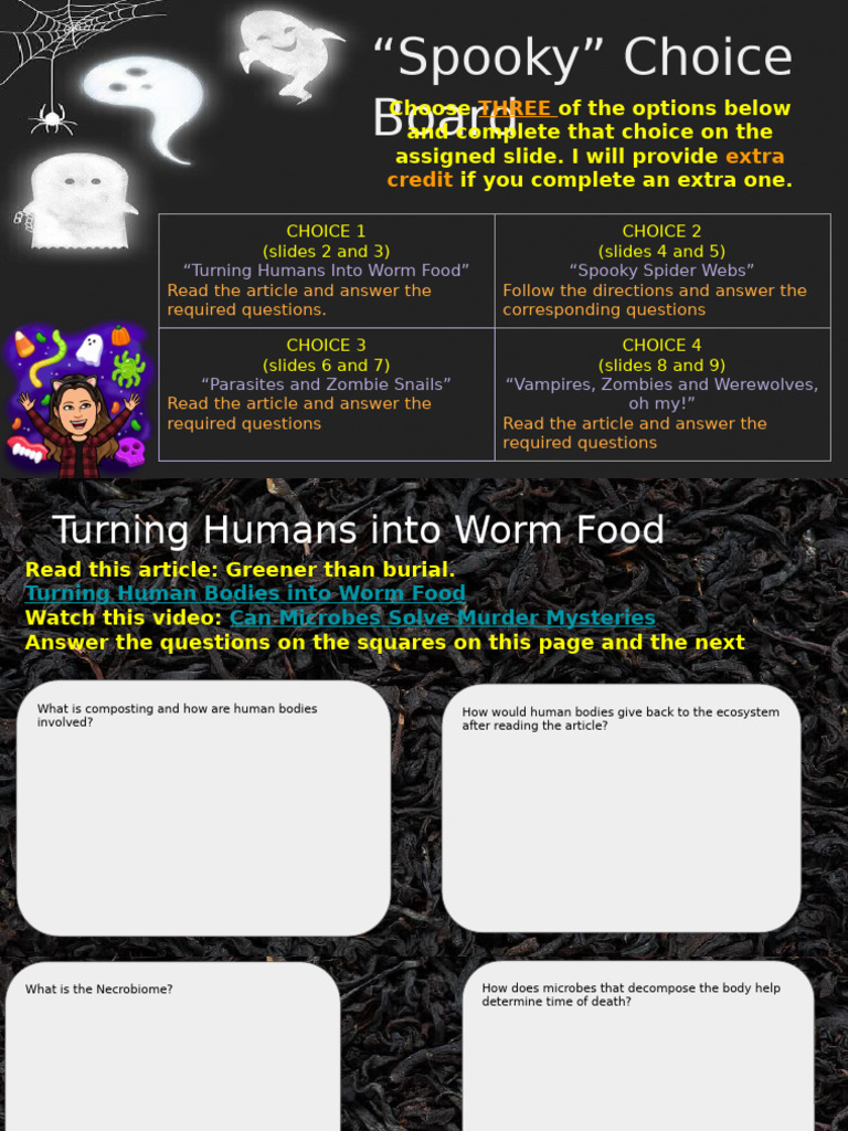 Spooky Choice Board | PDF | Zombies