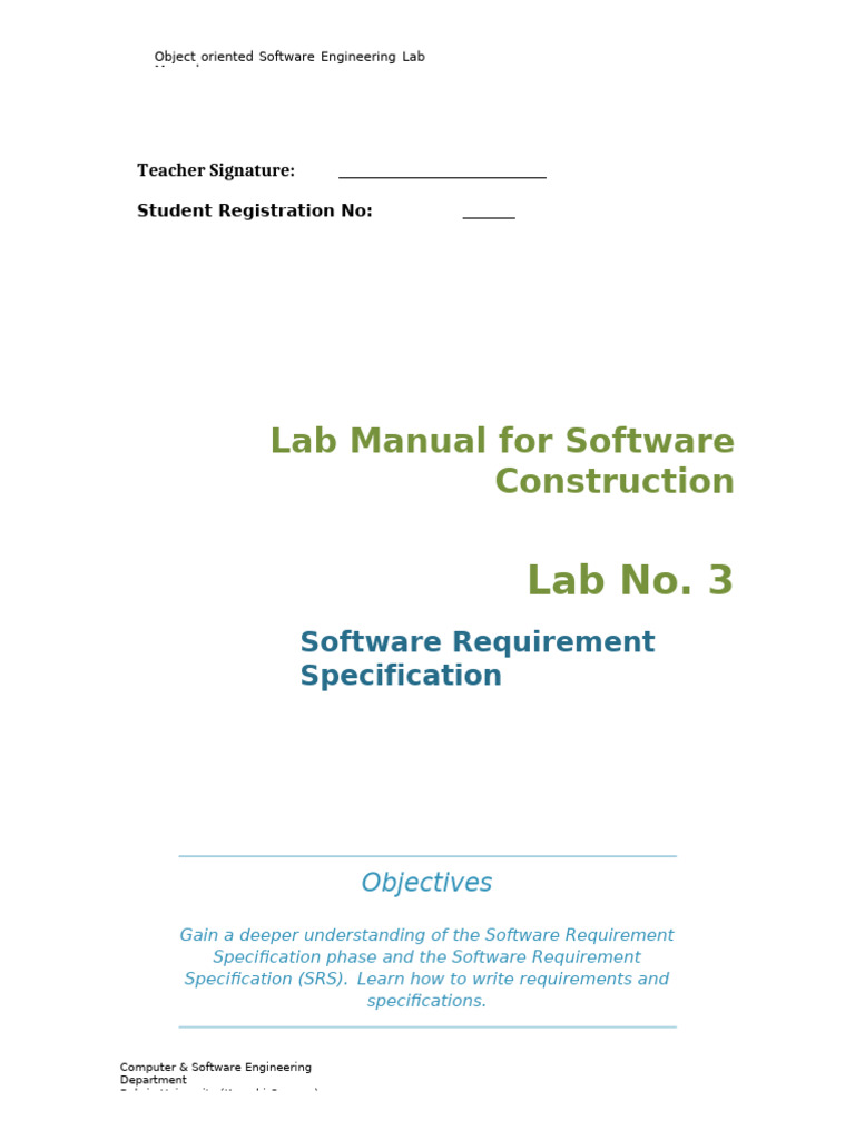 Lab 03 - Software Requirement Specification 19102024 062623pm | PDF | Specification (Technical ...
