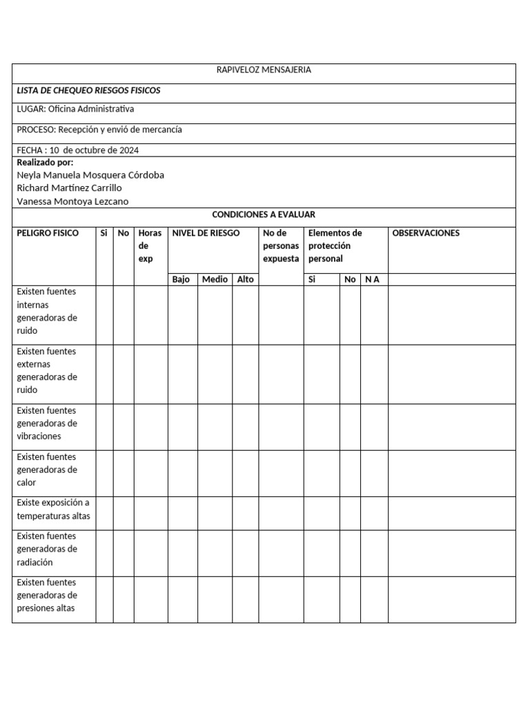 Formato para Llenar | PDF
