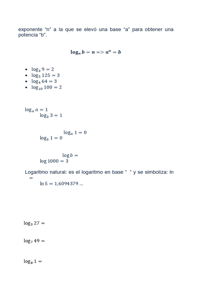 Logaritmo 4to | PDF