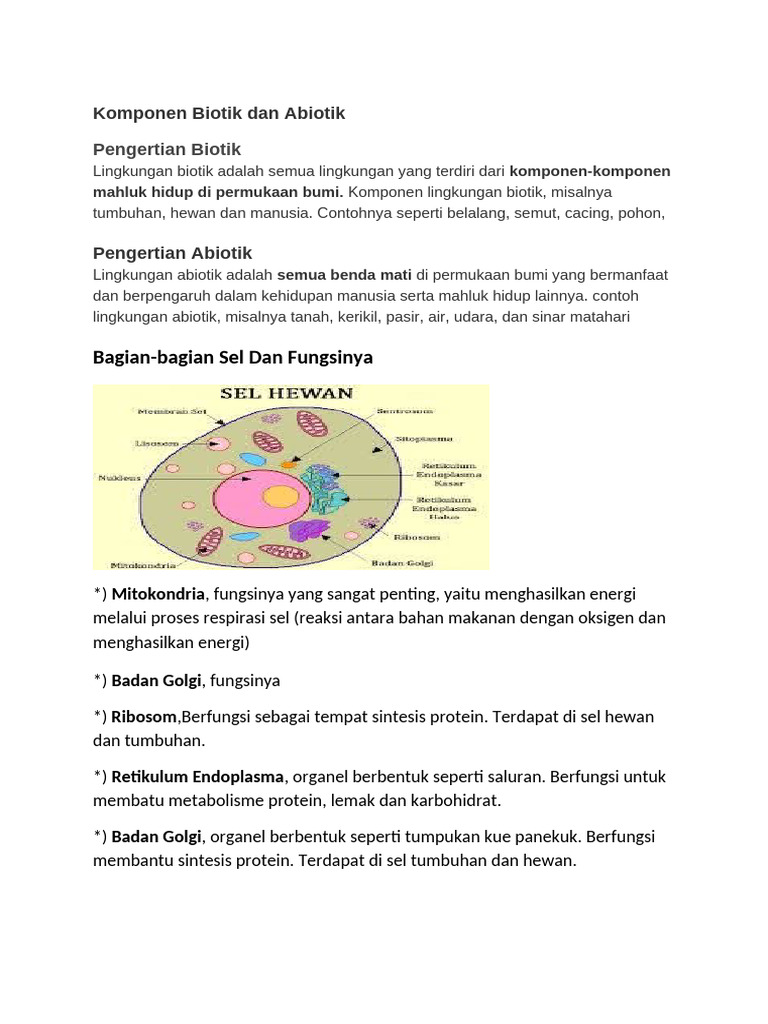 Pengertian Biotik dan Abiotik | PDF