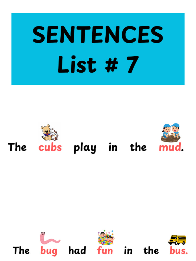Fun Sentences for Kids' Learning | PDF