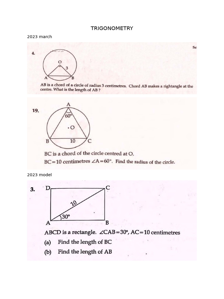 TRIGONOMETRY | PDF