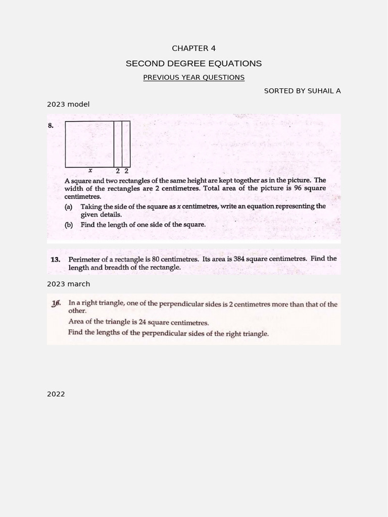 Second Degree Equation | PDF | Art | Technology & Engineering
