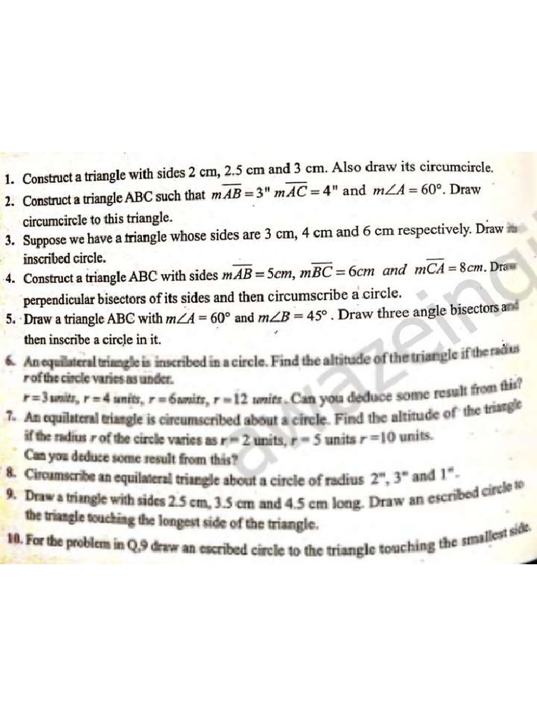 Assignment Practical Geometry | PDF