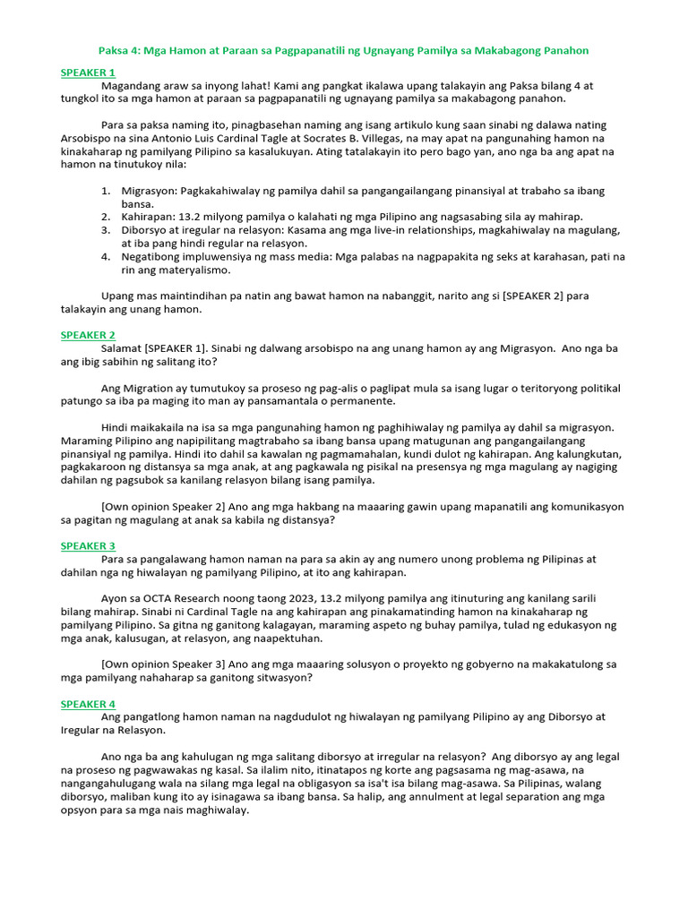 VE Reporting Script For Grade 7 | PDF