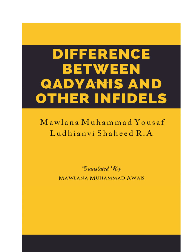Difference Between Qadyanis and Other Infidels. Muhammad Awais | PDF | Prophets And Messengers ...