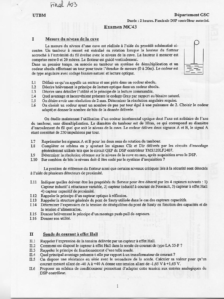 Utbm 2003 MC43 | PDF