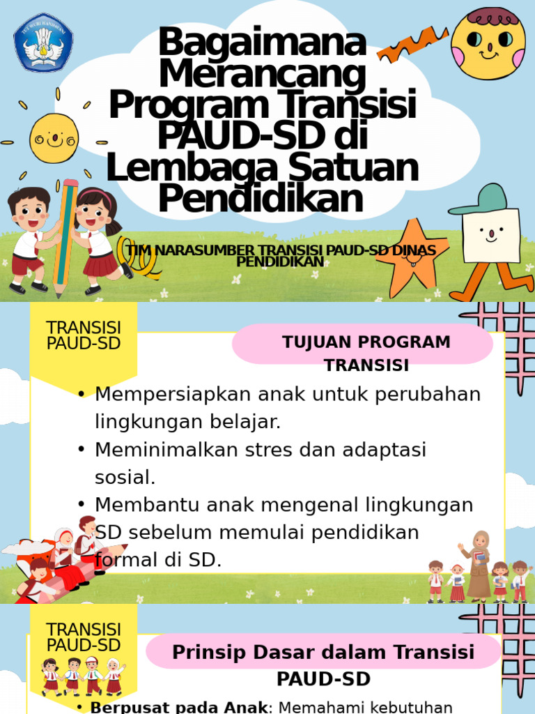 Menyusun Program Transisi Paud SD | PDF | Karier & Perkembangan | Kesehatan Holistik