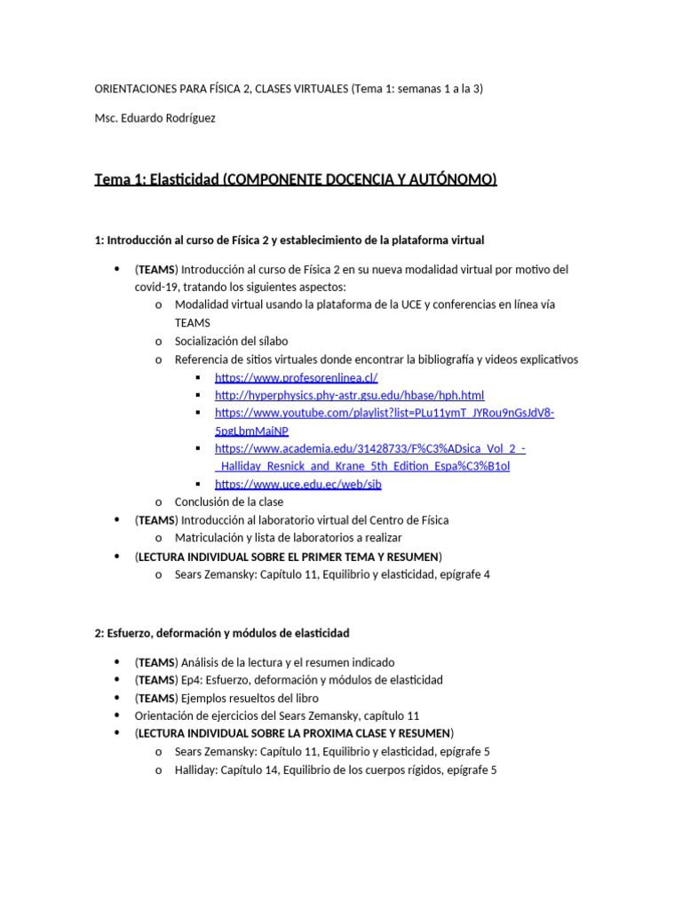 F2, Tema 1 | PDF | Elasticidad (Física) | Mecánica