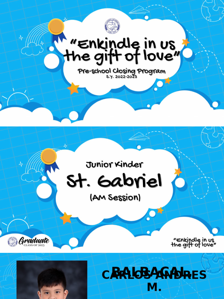 JK St. Gabriel PPT Closing Program | PDF