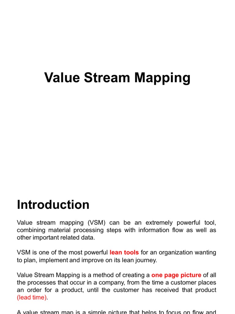 Value Stream Mapping | PDF | Industries | Production And Manufacturing