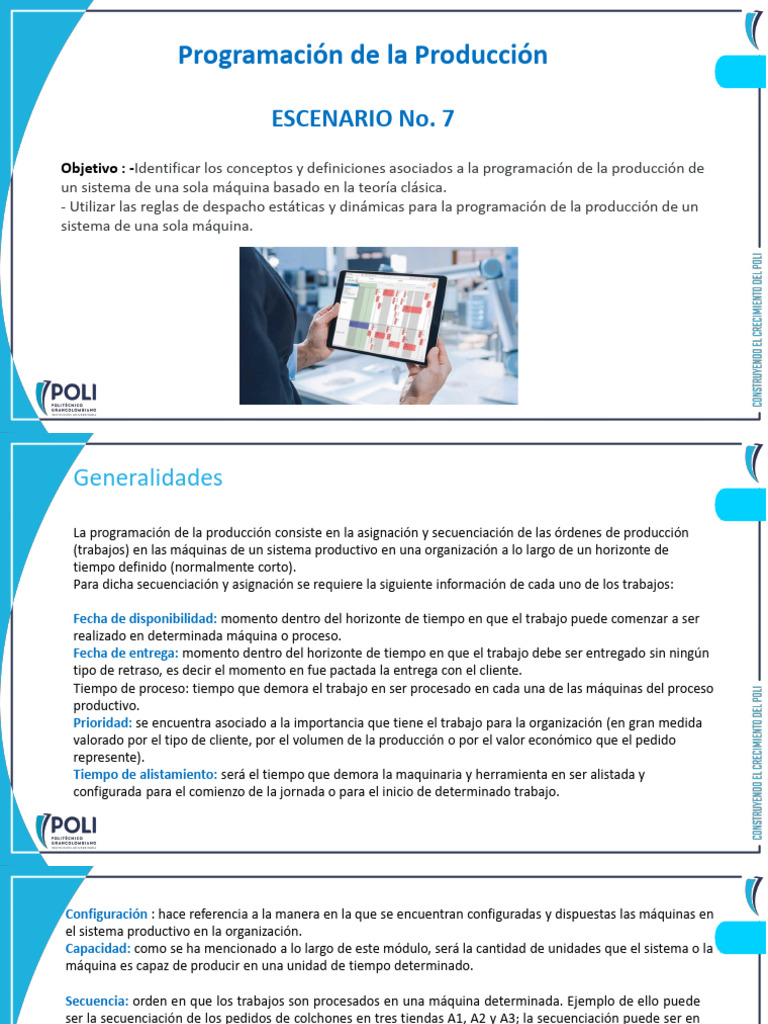 Presentacion Escenario 7 Produccion | PDF | Programación de computadoras | Hora