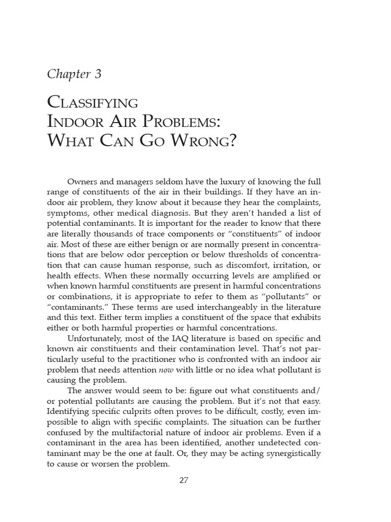 Module 2.1 Classifying Air Indoor Problems | PDF