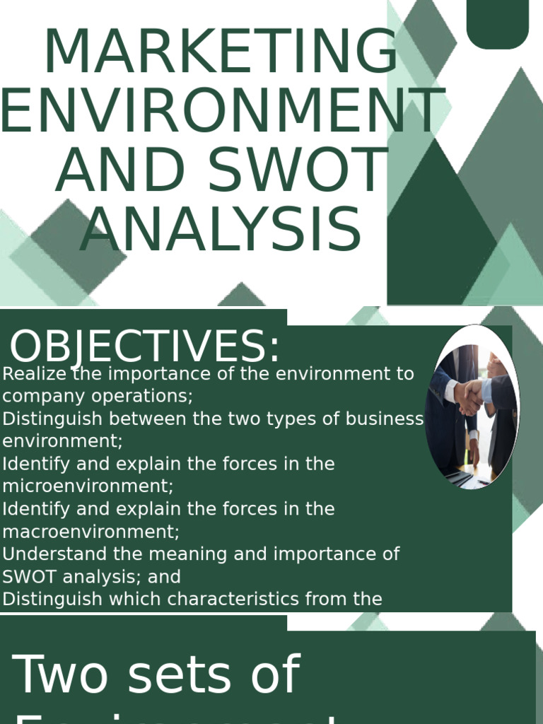 2.marketing Environment and SWOT Analysis | PDF | Swot Analysis | Marketing