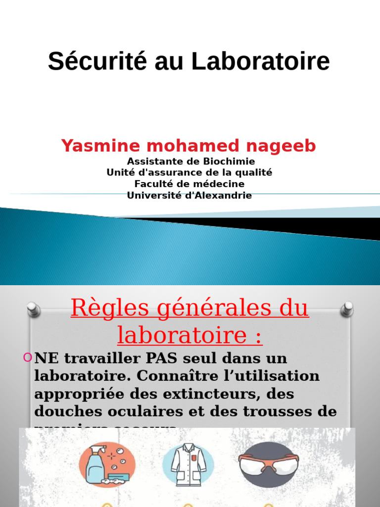 Sécurité Et Instruments de Laboratoire | PDF | Concentration molaire | Ph