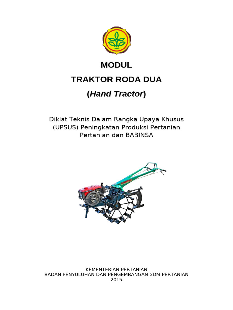 Modul Traktor Roda 2 Hand Tractor | PDF | Teknologi & Rekayasa