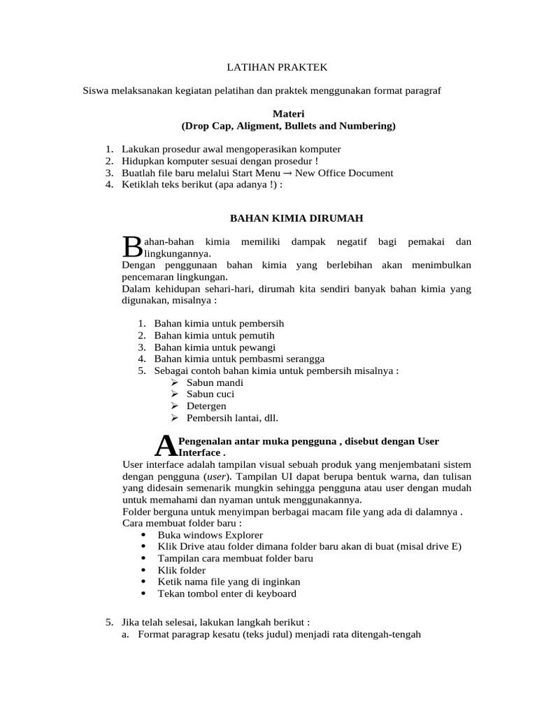 LATIHAN PRAKTEK Buat Sabtu | PDF