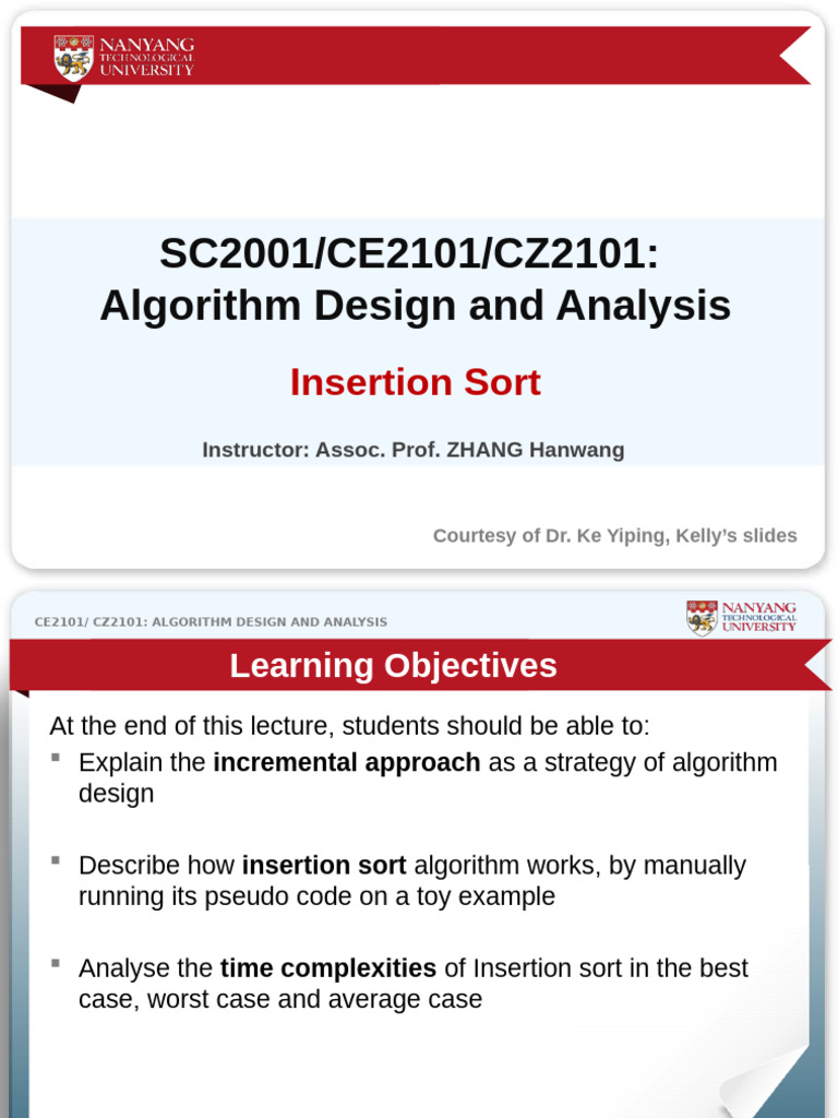Lec-2 Insertion Sort | PDF | Computer Science | Computing