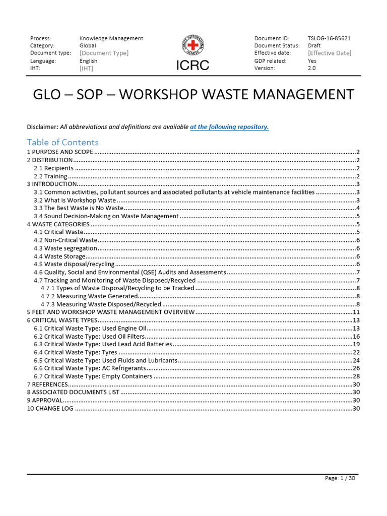 PDF workshop waste management english | PDF | Waste | Chlorofluorocarbon